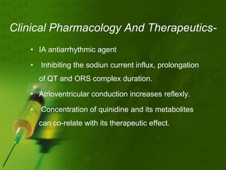 Quinidine, therapeutic drug monitoring | PPTX