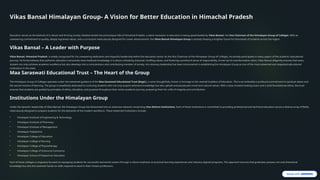 Vikas Bansal Himalayan Group- A Vision for Better Education in Himachal ...