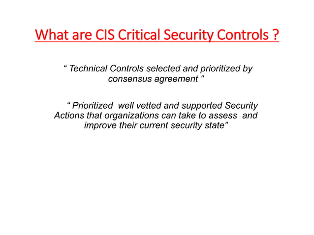 Effective Cyber Defense Using Cis Critical Security Controls Pptx