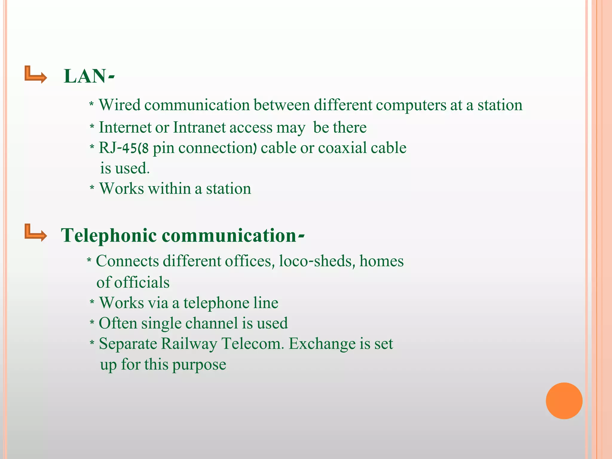communication system in railways | PPTX
