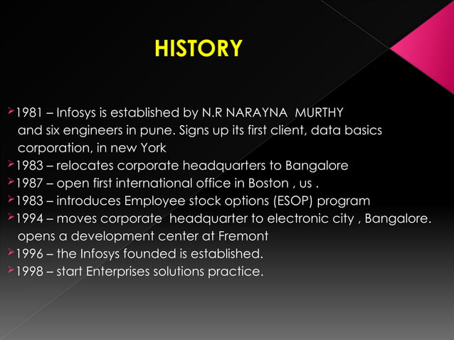 vikash (infosys ppt) introduction history | PPTX