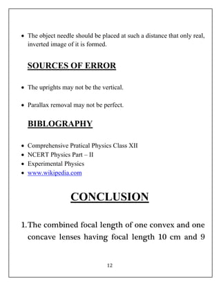 Physics Investagatory Project | DOCX