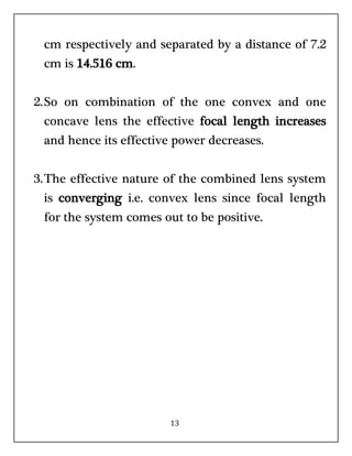 Physics Investagatory Project | DOCX