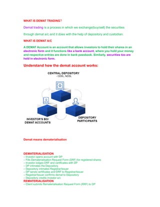 dematerizlisation process | RTF | Stocks and Bonds | Personal Investing