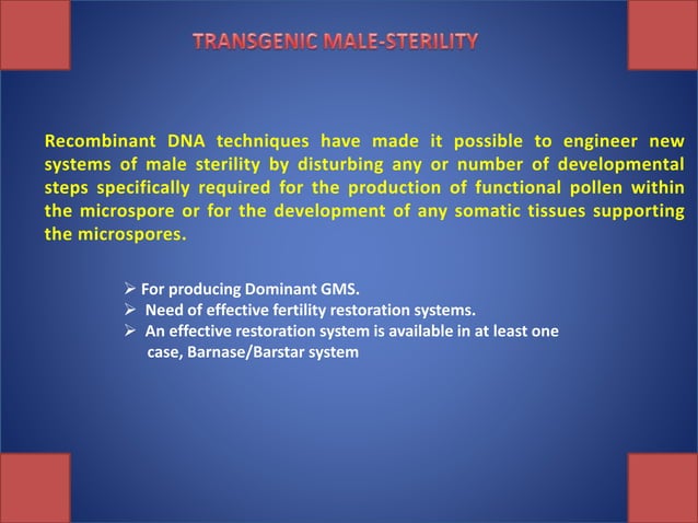 Barnase barstar system | PPTX | Infertility | Reproductive Health