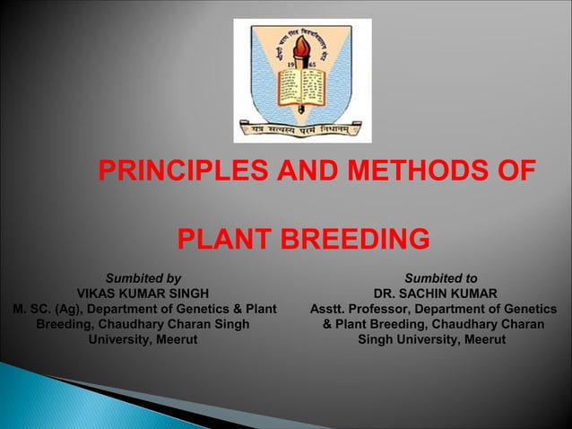 pure line theory | PPT | Gardening | Home & Garden