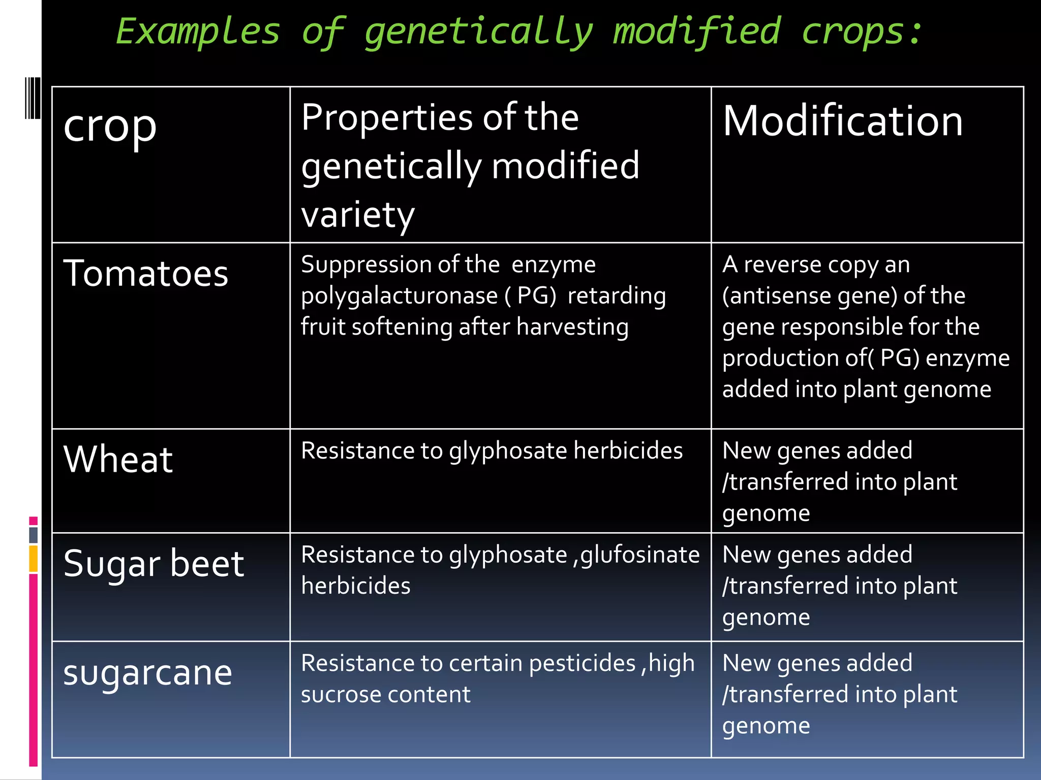 genetically modified food | PPTX