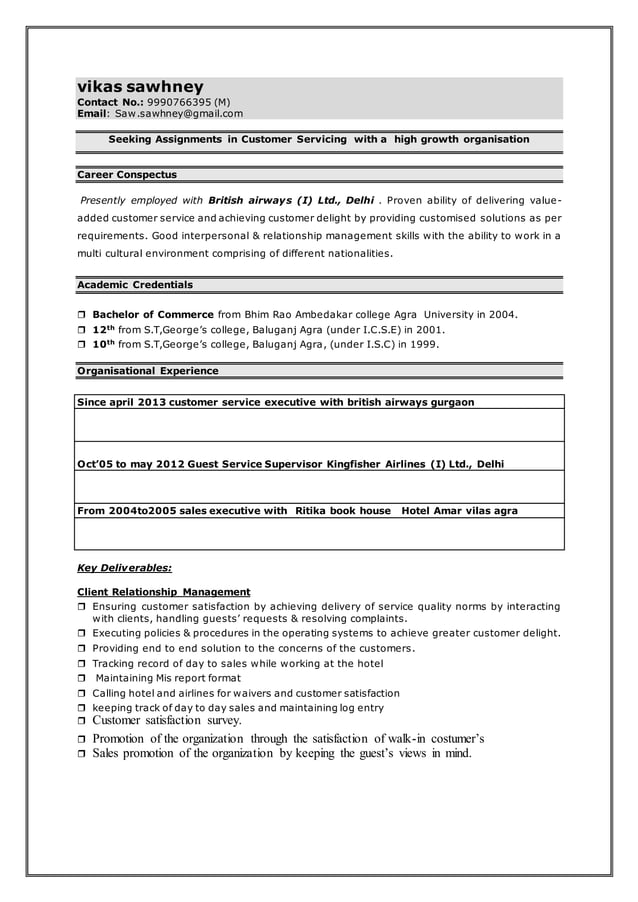 Vikas sawhney resume | DOCX
