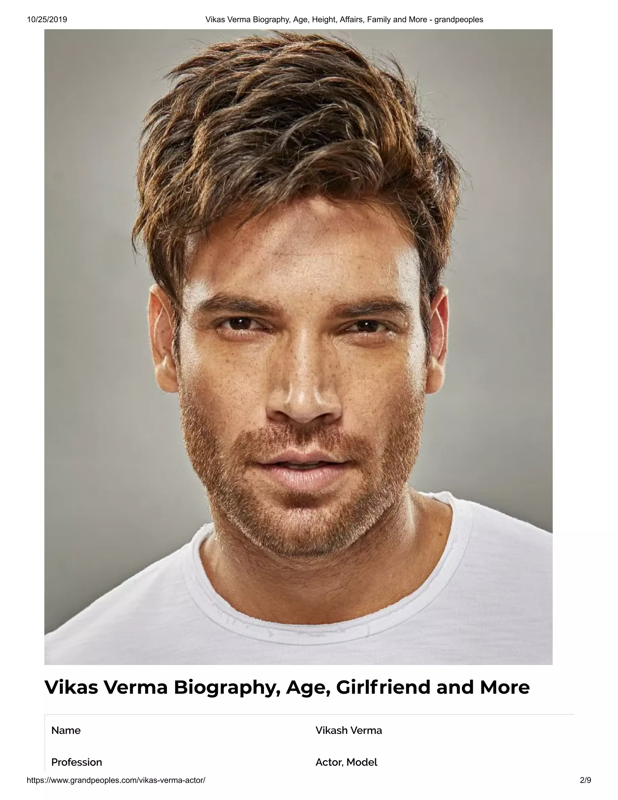 Vikas verma biography, age, height, affairs, family and more grandpeoples | PDF