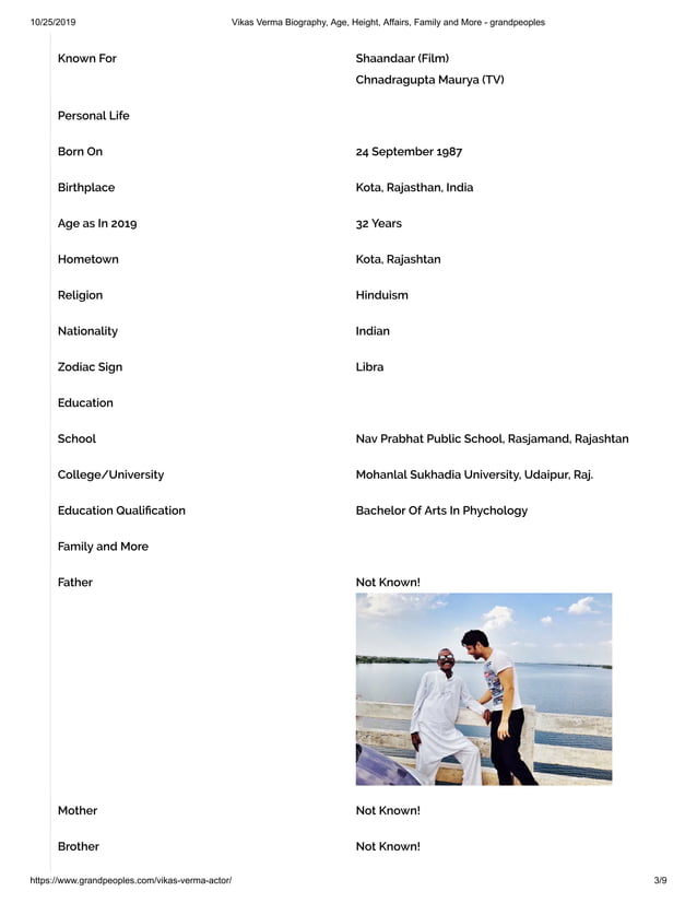 Vikas verma biography, age, height, affairs, family and more grandpeoples | PDF