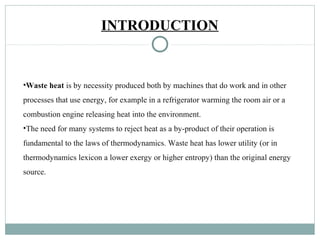 electricity generation from waste heat of gas. | PPT