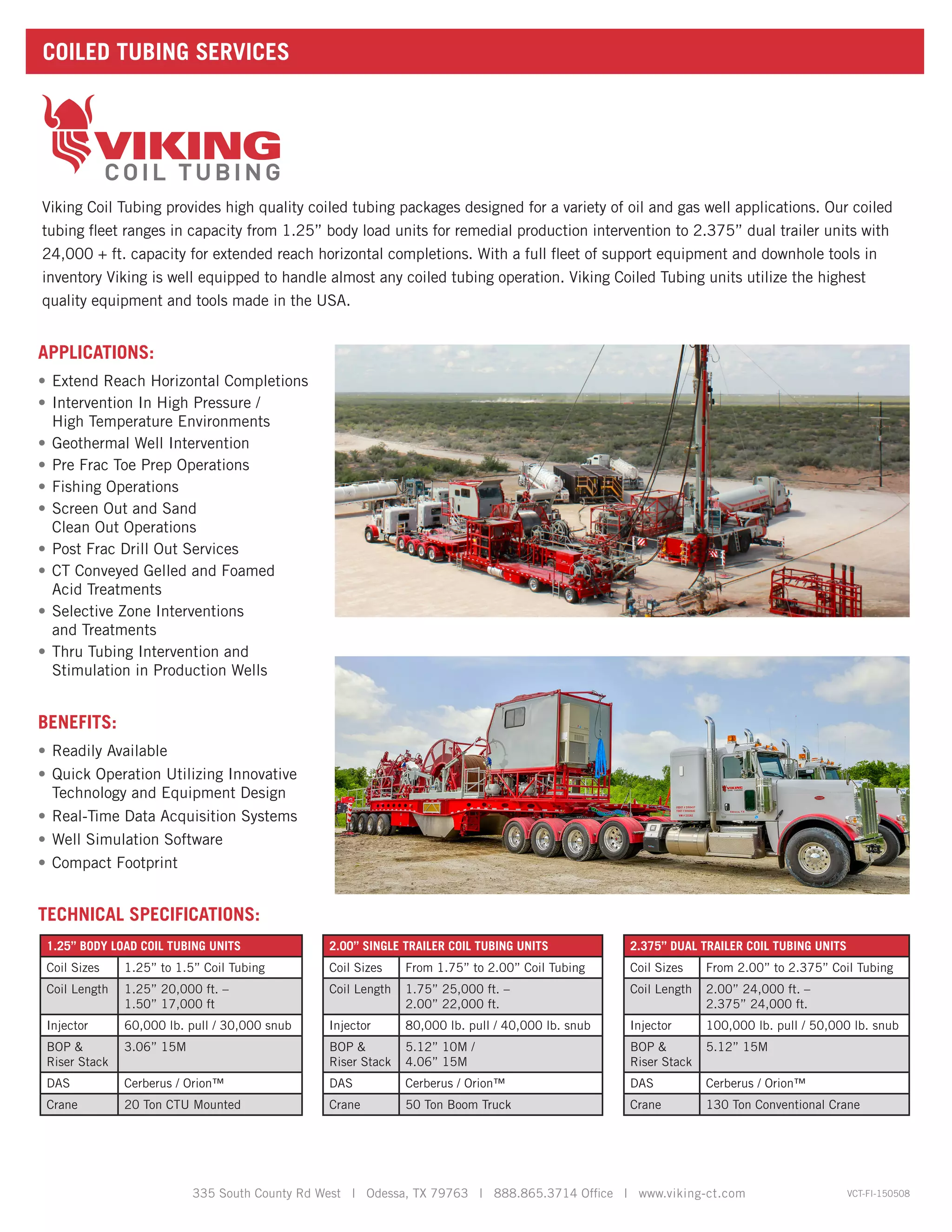 Viking Coil Tubing Company Information | PDF