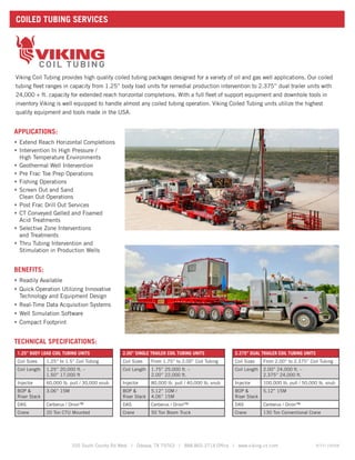 Viking Coil Tubing Company Information | PDF | Technology & Computing