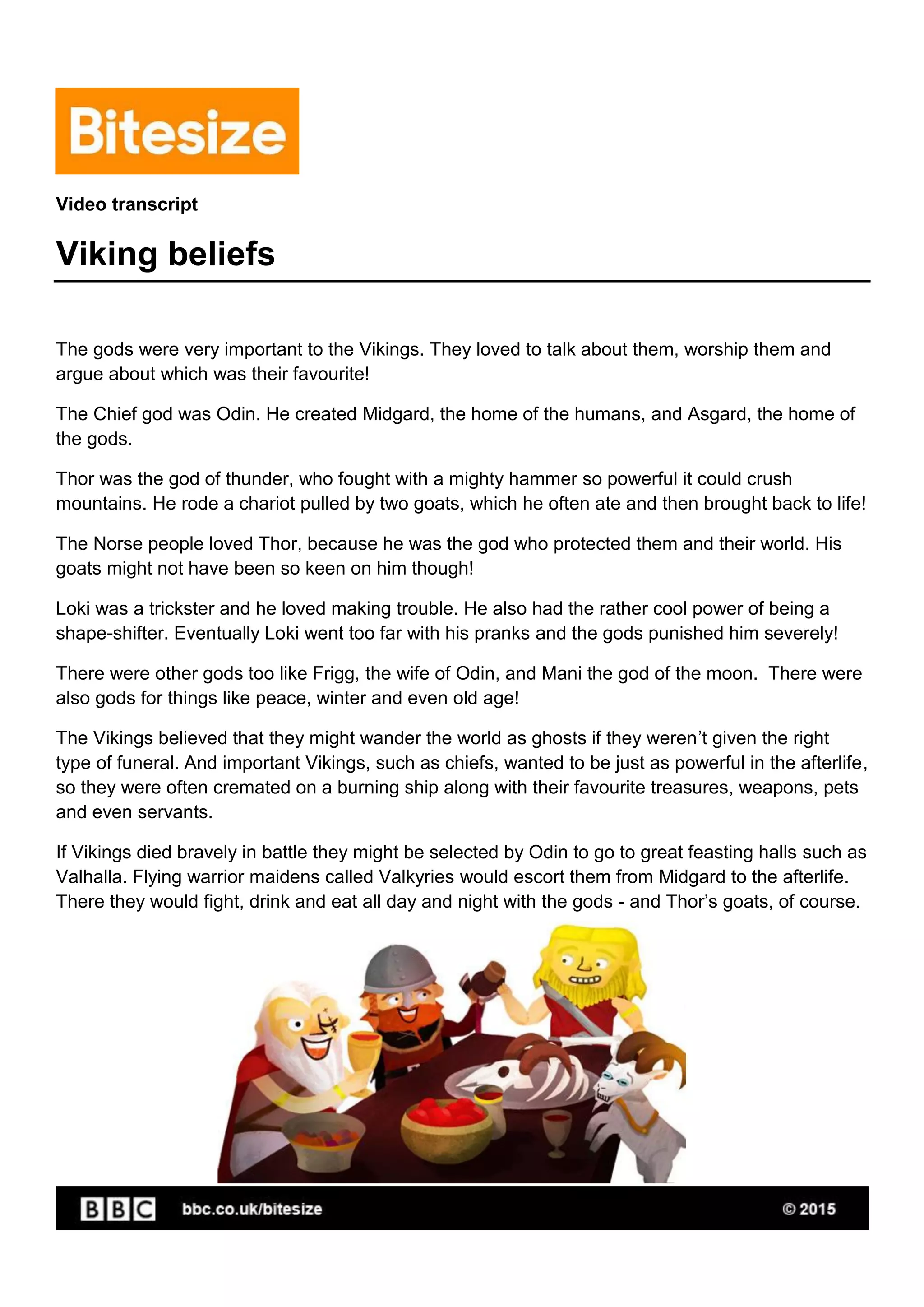 Vikings beliefs | PDF