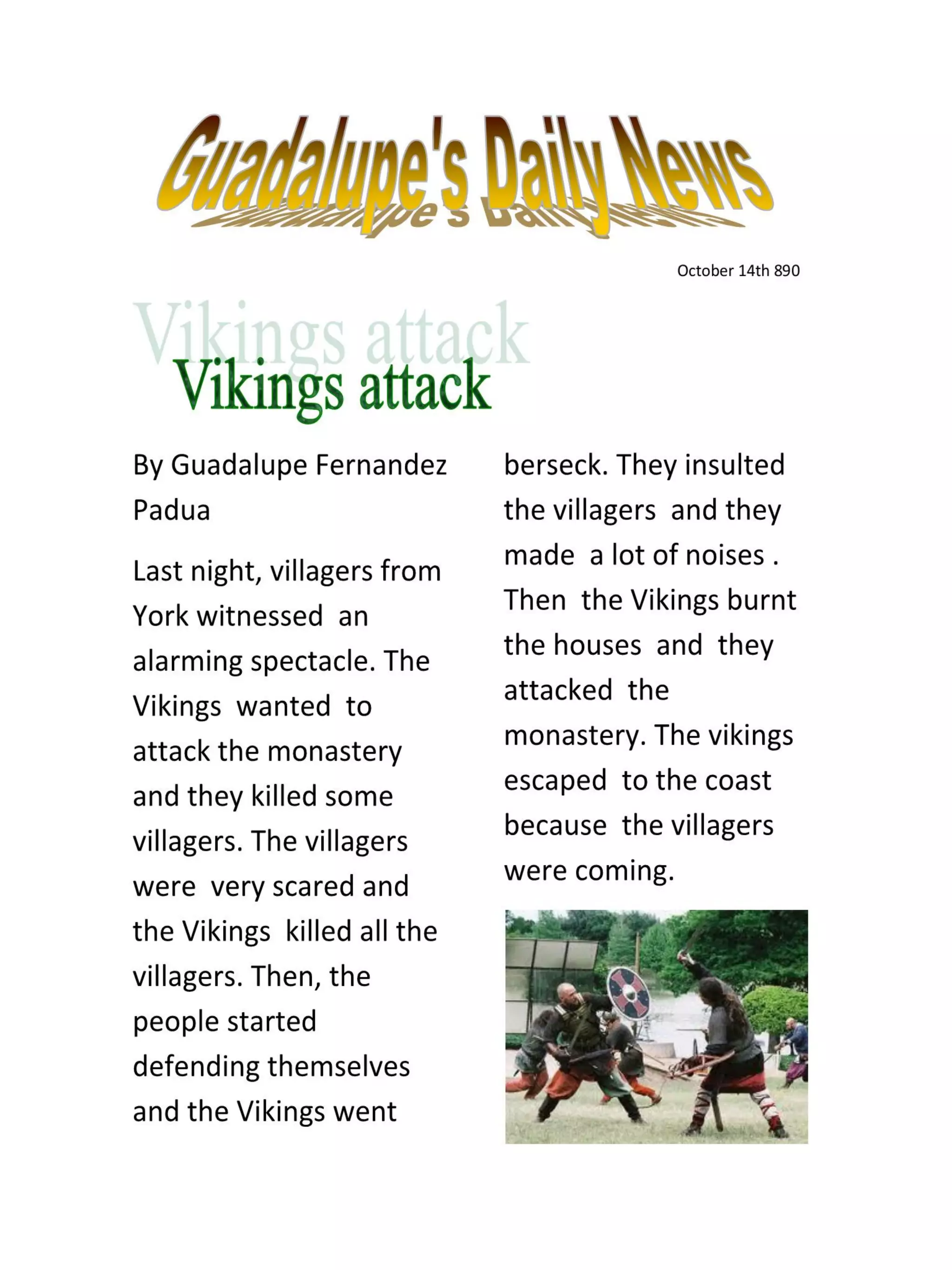 Vikings newspaper articles | PDF
