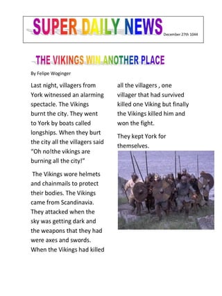 Vikings newspaper articles | PDF