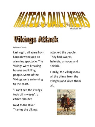 Vikings newspaper articles | PDF