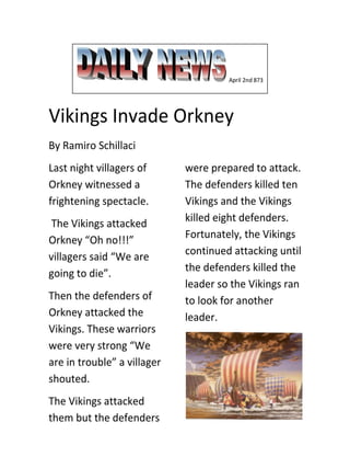 Vikings newspaper articles | PDF