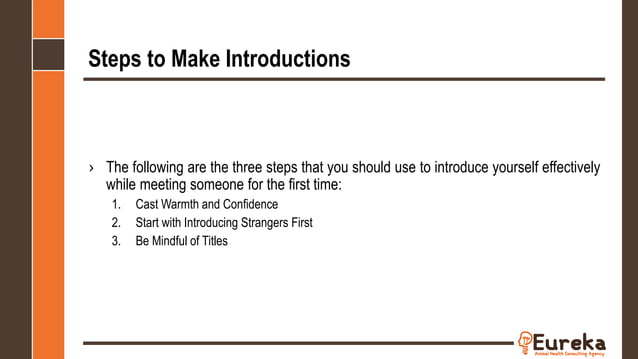 Corporate Etiquette_Steps to Make Introductions | PPTX | Resume Writing ...