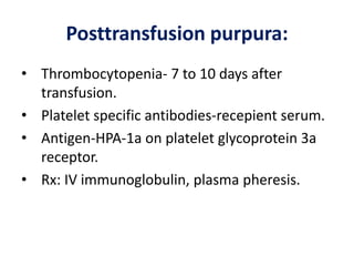 COMPLICATIONS OF BLOOD TRANSFUSION | PPTX