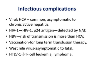 COMPLICATIONS OF BLOOD TRANSFUSION | PPTX