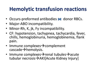 COMPLICATIONS OF BLOOD TRANSFUSION | PPTX