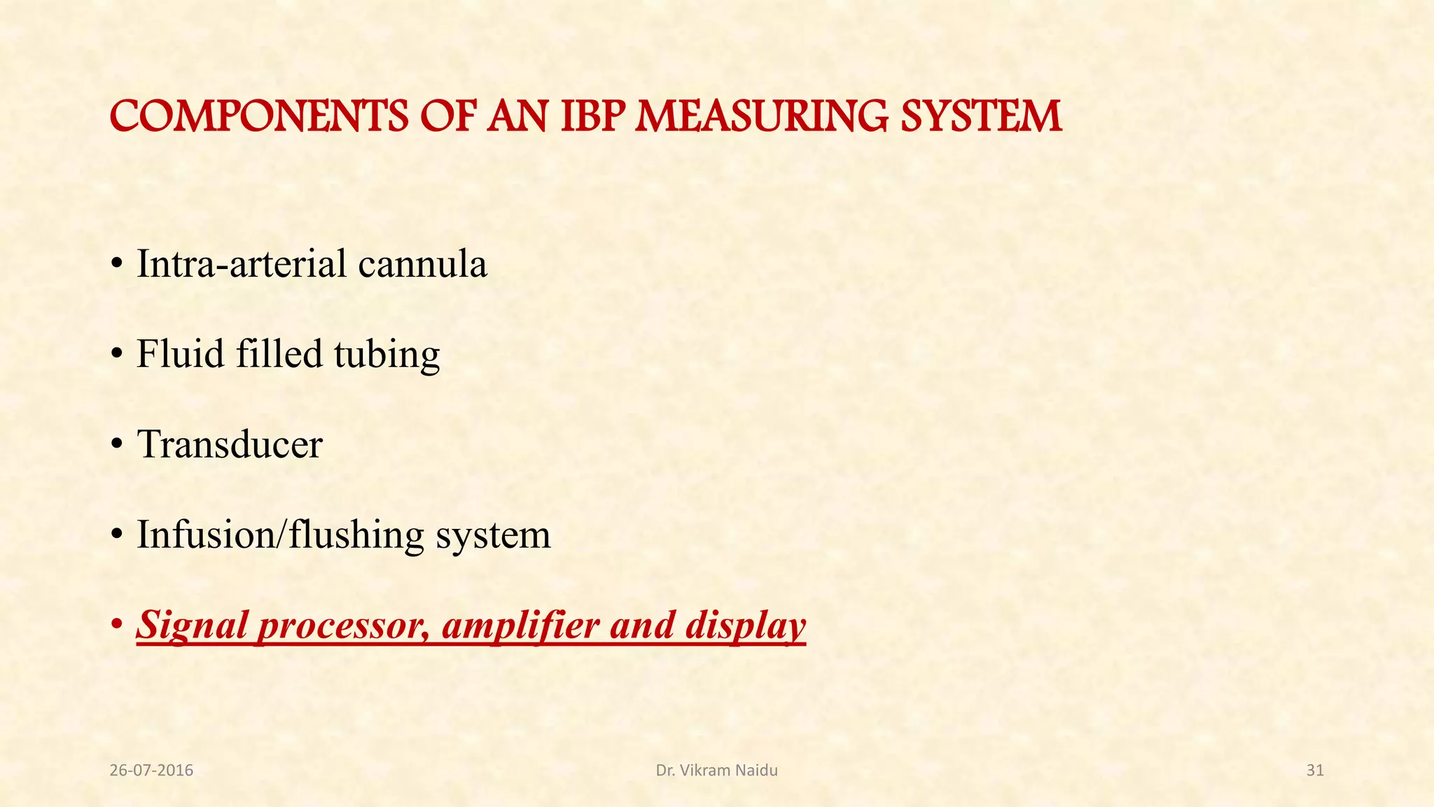 INTRA-ARTERIAL BLOOD PRESSURE MONITORING | PPTX