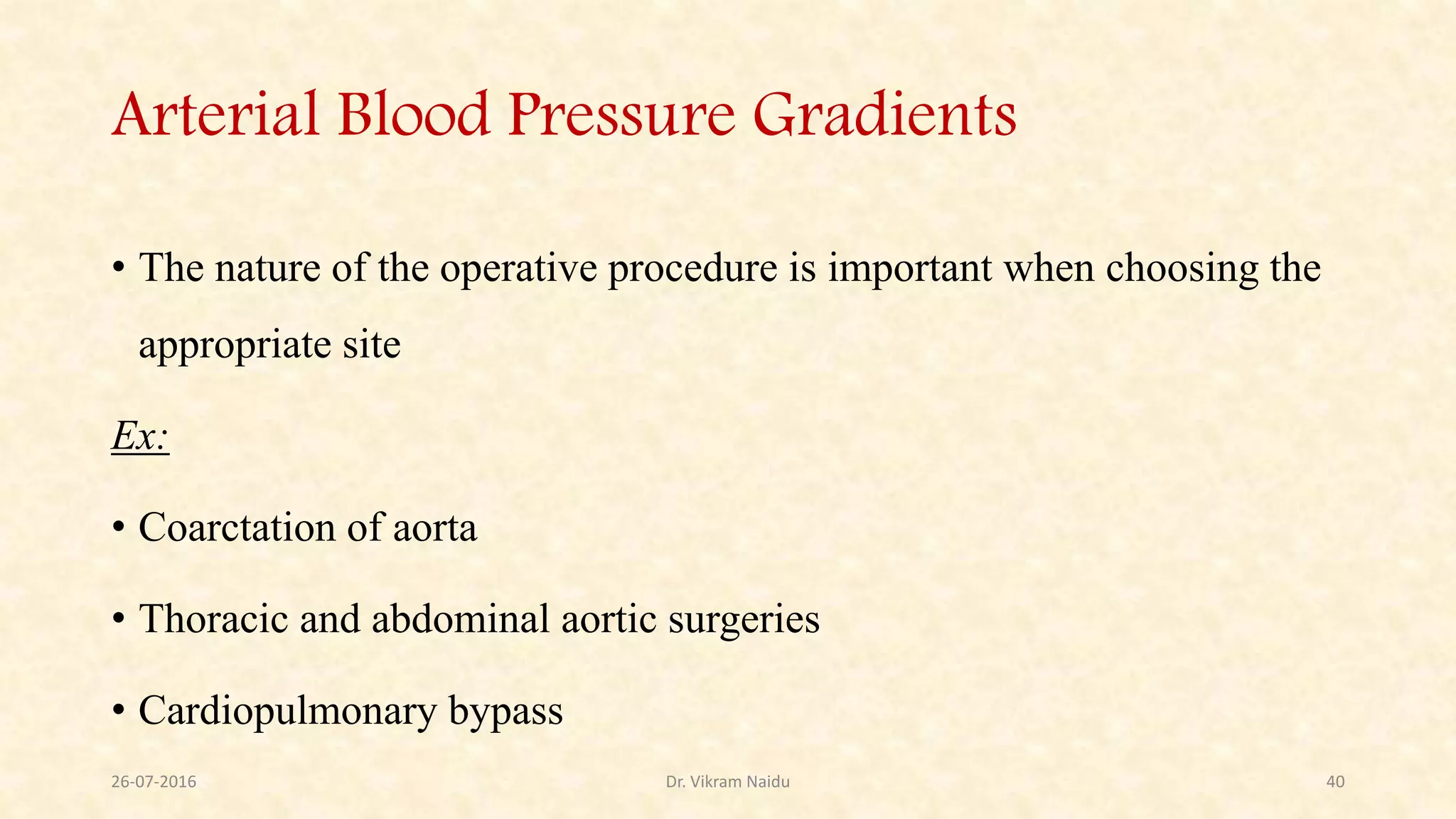 INTRA-ARTERIAL BLOOD PRESSURE MONITORING | PPTX