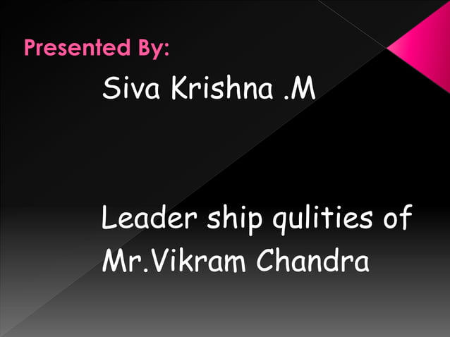 Vikram chandra | PPT