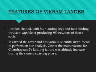 A PowerPoint Presentation on Vikram Lander pptx | PPTX