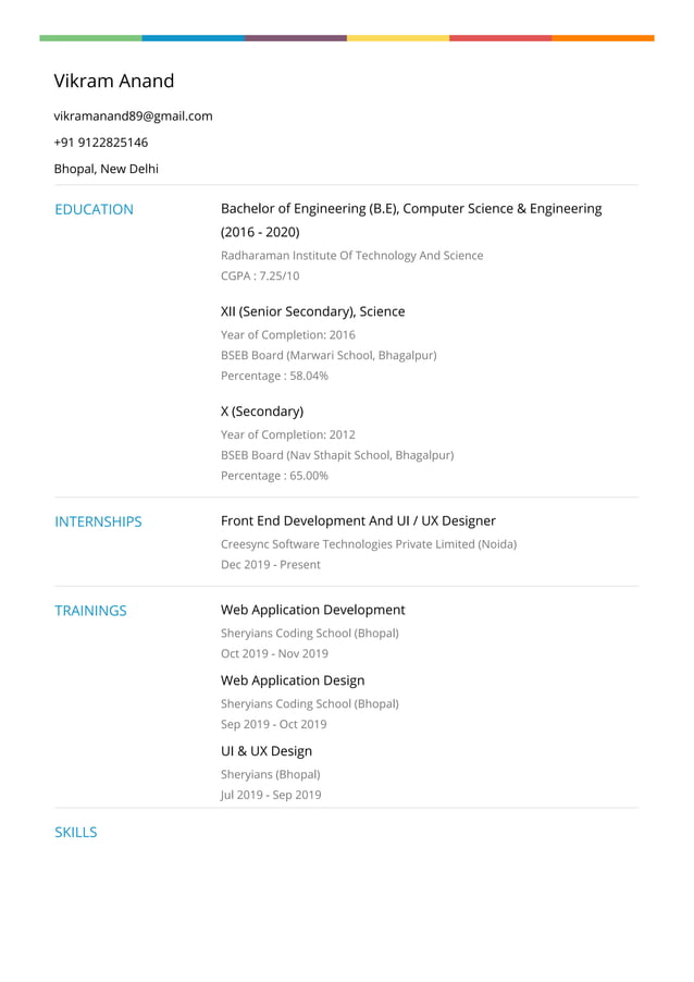 Vikram resume | PDF