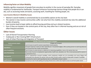 Gender sensitive mobility planning for indian cities | PPTX