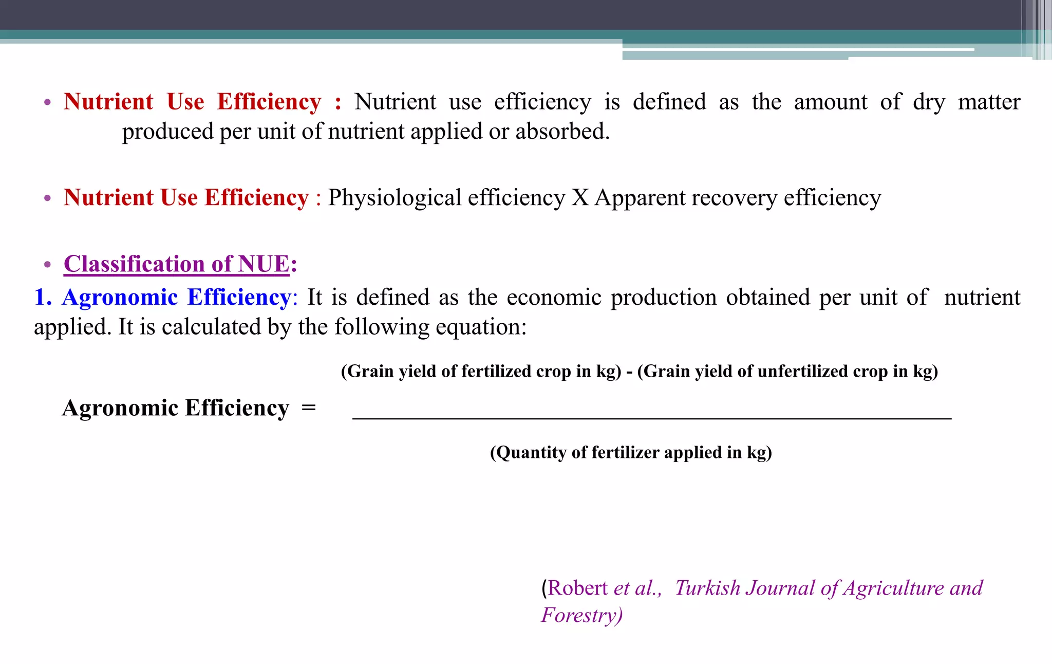 ADVANCED TECHNIQUES TO INCREASE NUTRIENT USE EFFICIENCY | PPT