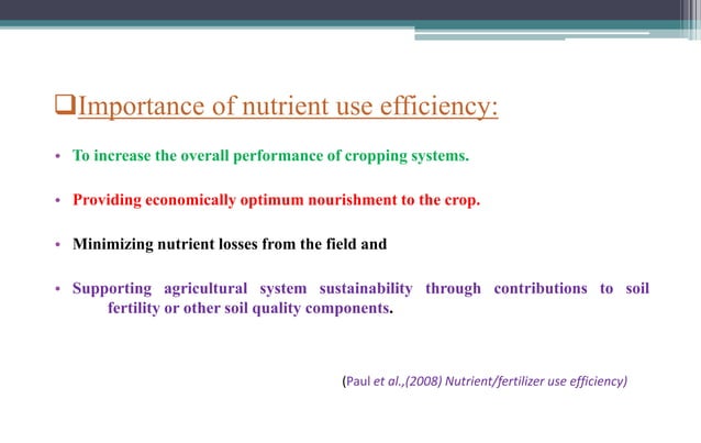 ADVANCED TECHNIQUES TO INCREASE NUTRIENT USE EFFICIENCY | PPT