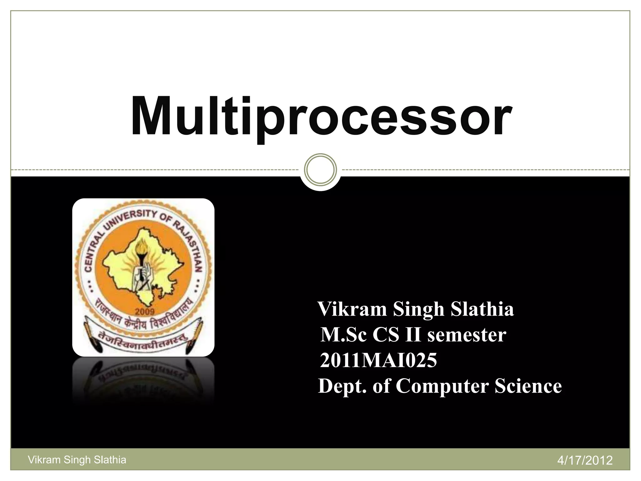 Multiprocessor system | PPTX