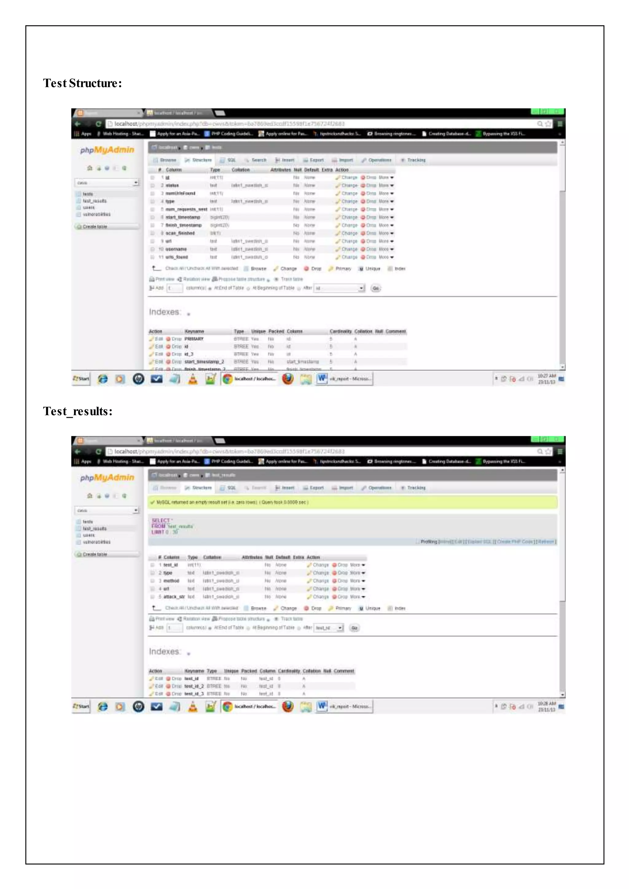 Web Vulnerability Scanner project Report | DOCX