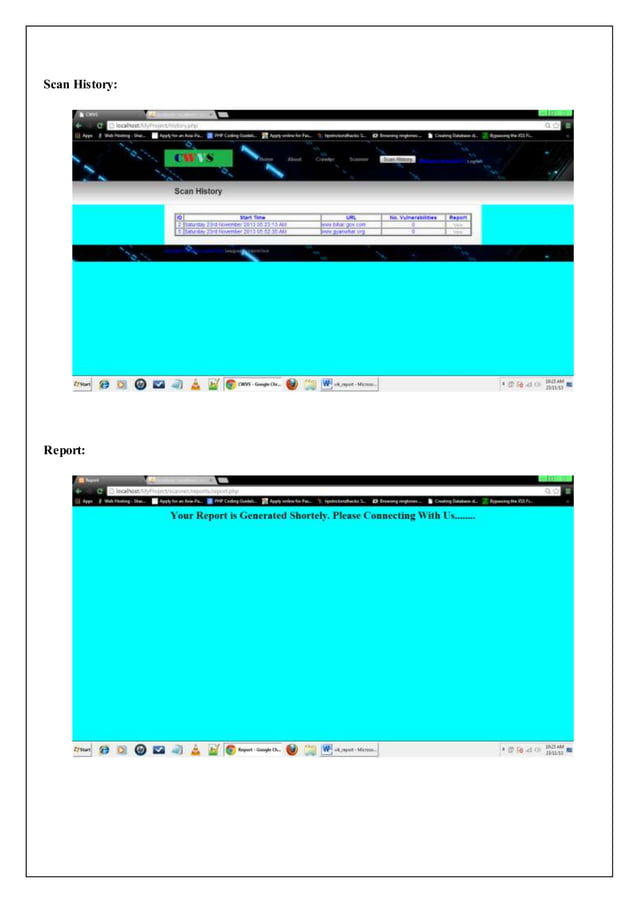 Web Vulnerability Scanner project Report | DOCX | Computer Software and Applications | Computing