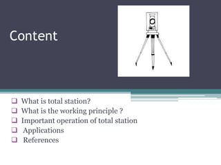 About Total Station survey of geodesy kskv | PPTX