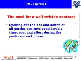 VILAS HDSCM TOT CM 1 (Intro to Contract management) | PDF
