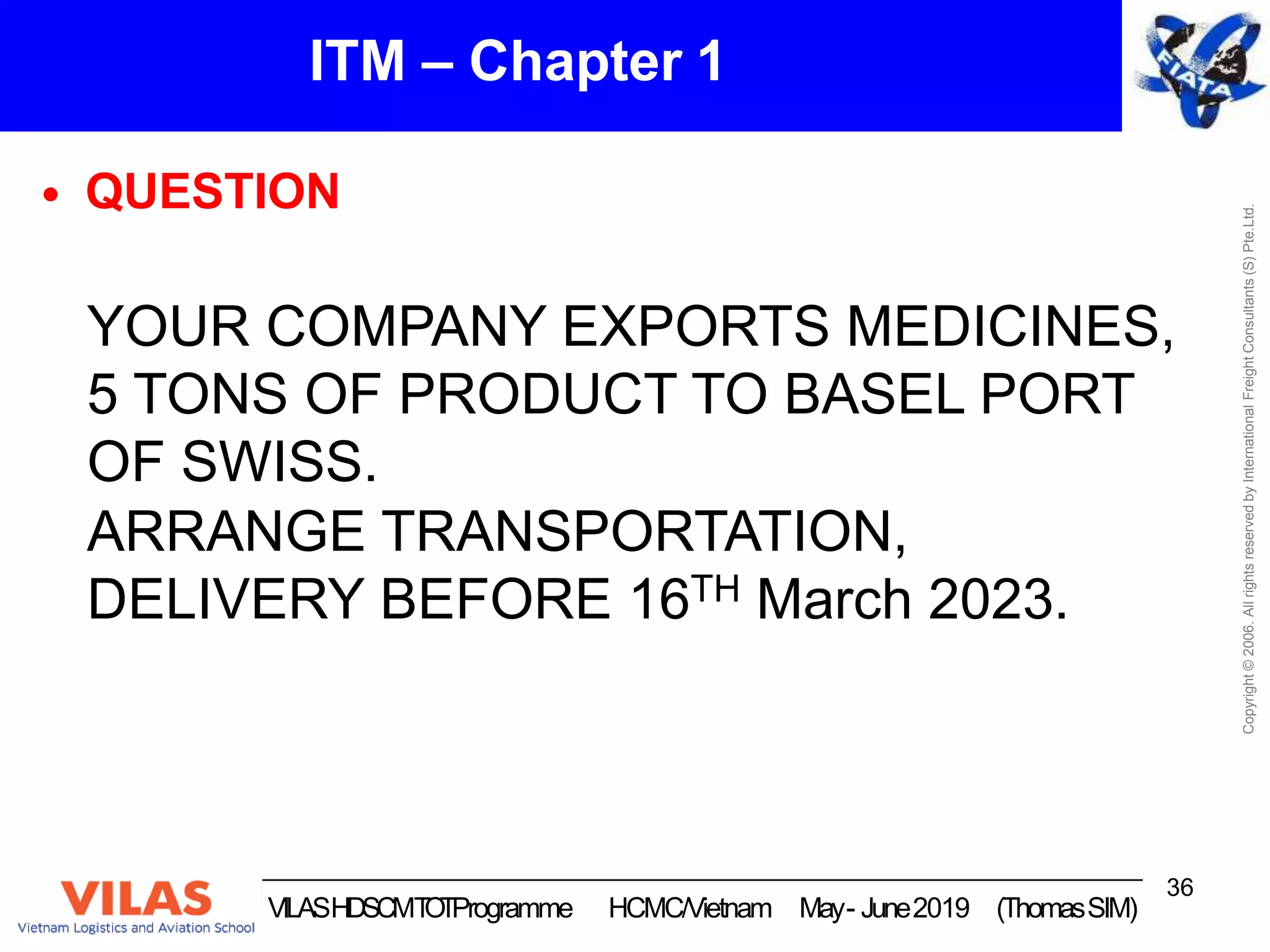 Introduction of International Transport Management | PPTX