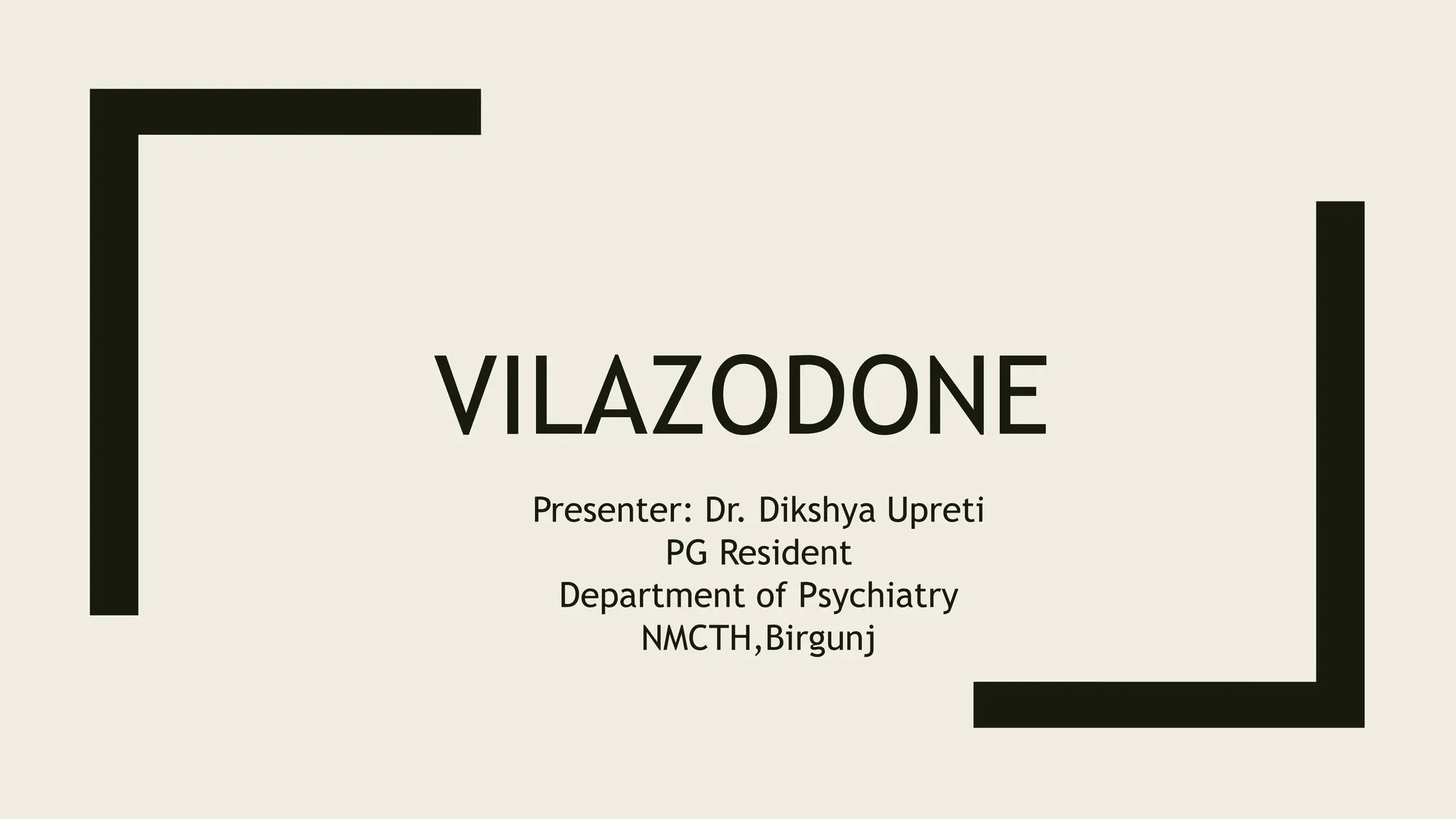 Vilazodone, a new antidepressant introduced in the US, which combines ...