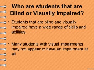 understanding visual impairment | PPT