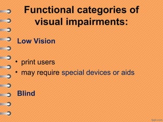 understanding visual impairment | PPT