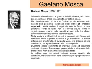 Vilfredo Pareto e Gaetano Mosca by Lucia Gangale | PPT