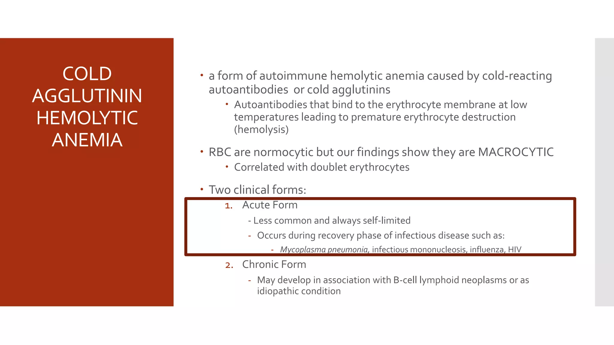 Villaester, hanisha cold agglutinin hemolytic anemia | PPTX