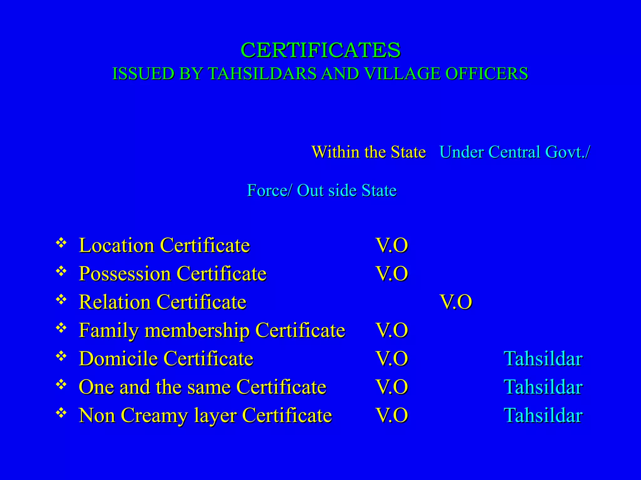 Role of Village Officer in Kerala Land Revenue Administration. | PPT