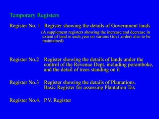 Role of Village Officer in Kerala Land Revenue Administration. | PPT