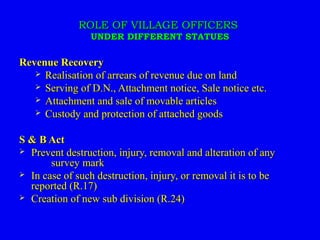 Role of Village Officer in Kerala Land Revenue Administration. | PPT