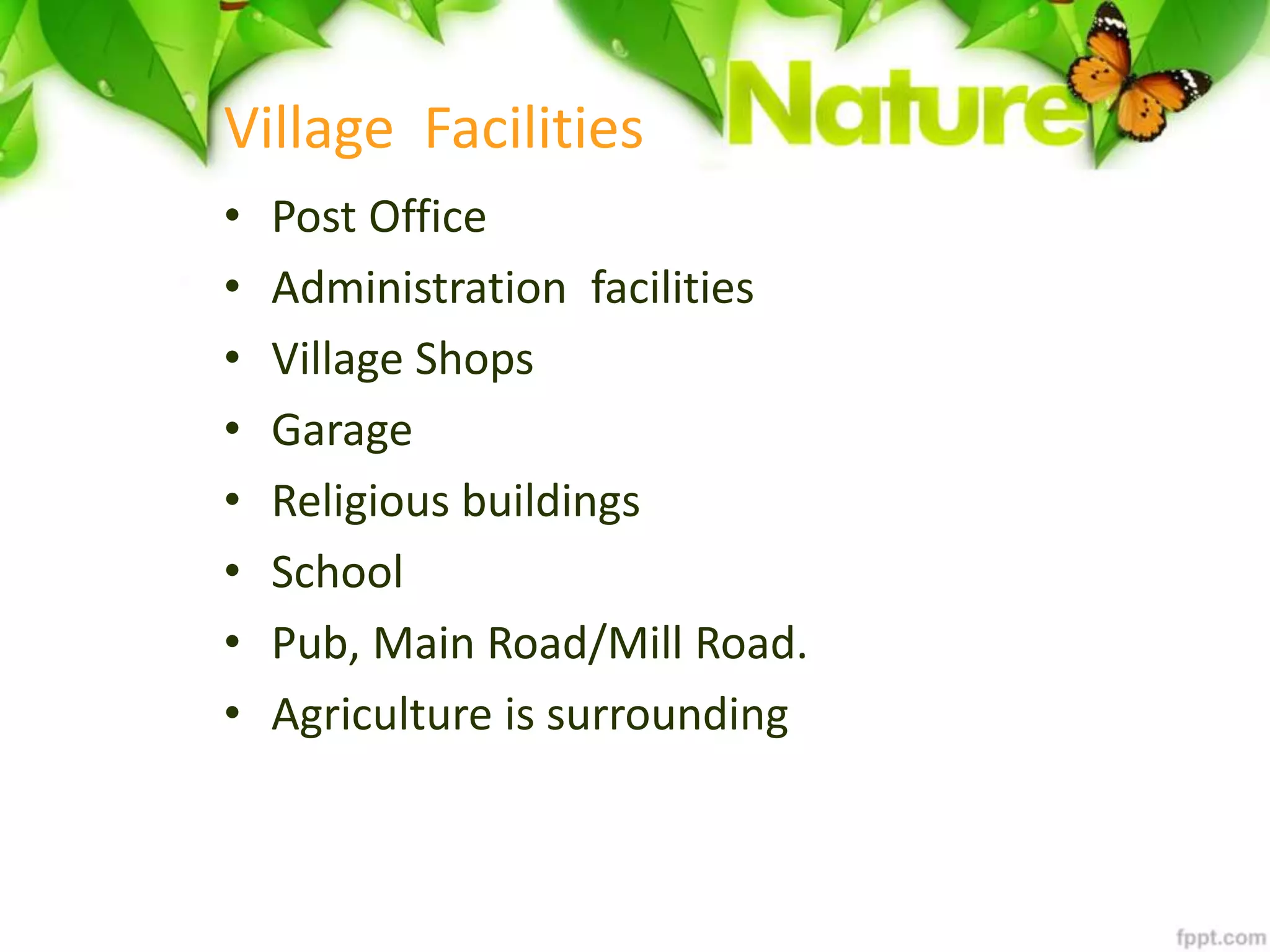 Village as a focal point of planning and development | PPTX