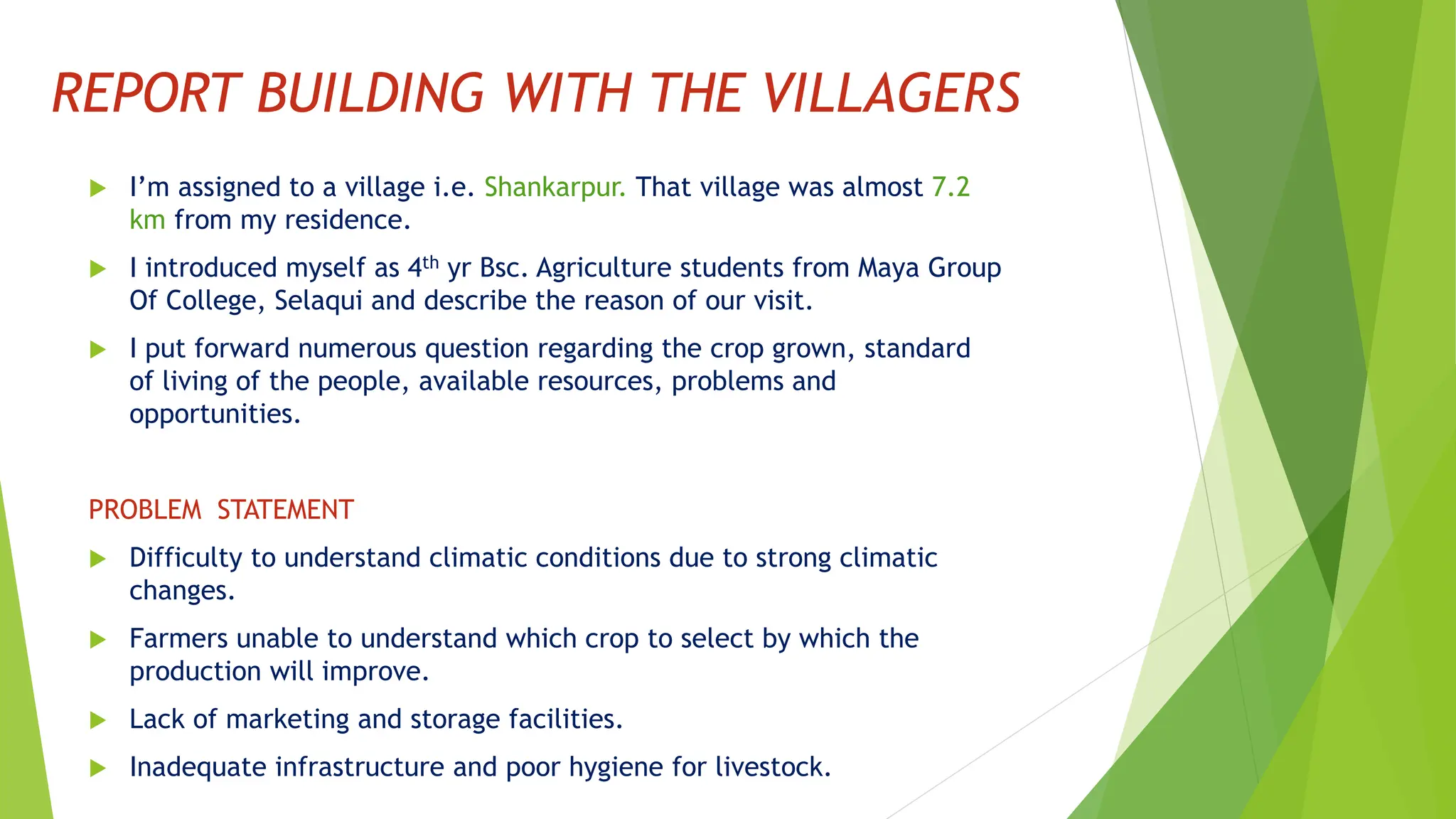 VILLAGE ATTACHMENT For rural agriculture PPT.pptx